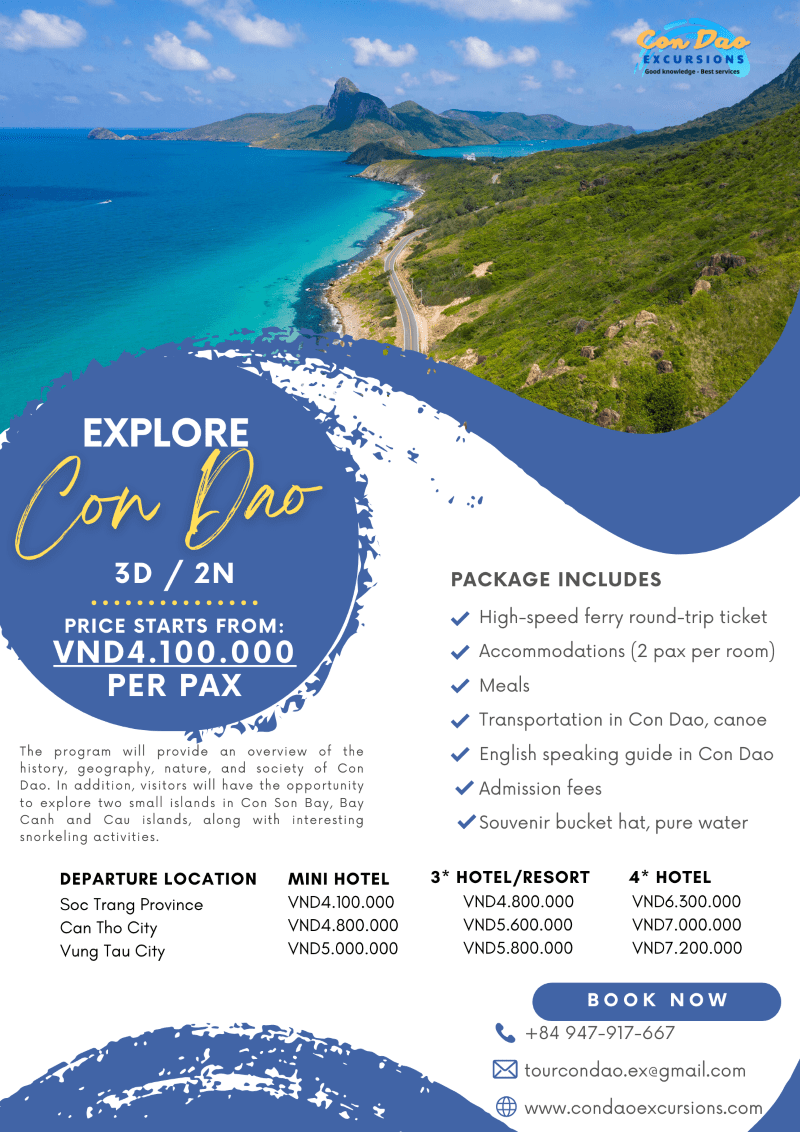Package tour: Con Dao 3 days 2 nights by high-speed ferry – Con Dao ...